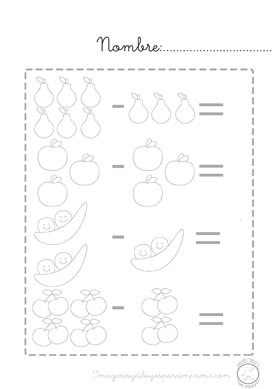 Restas para imprimir | Imagenes y dibujos para imprimir