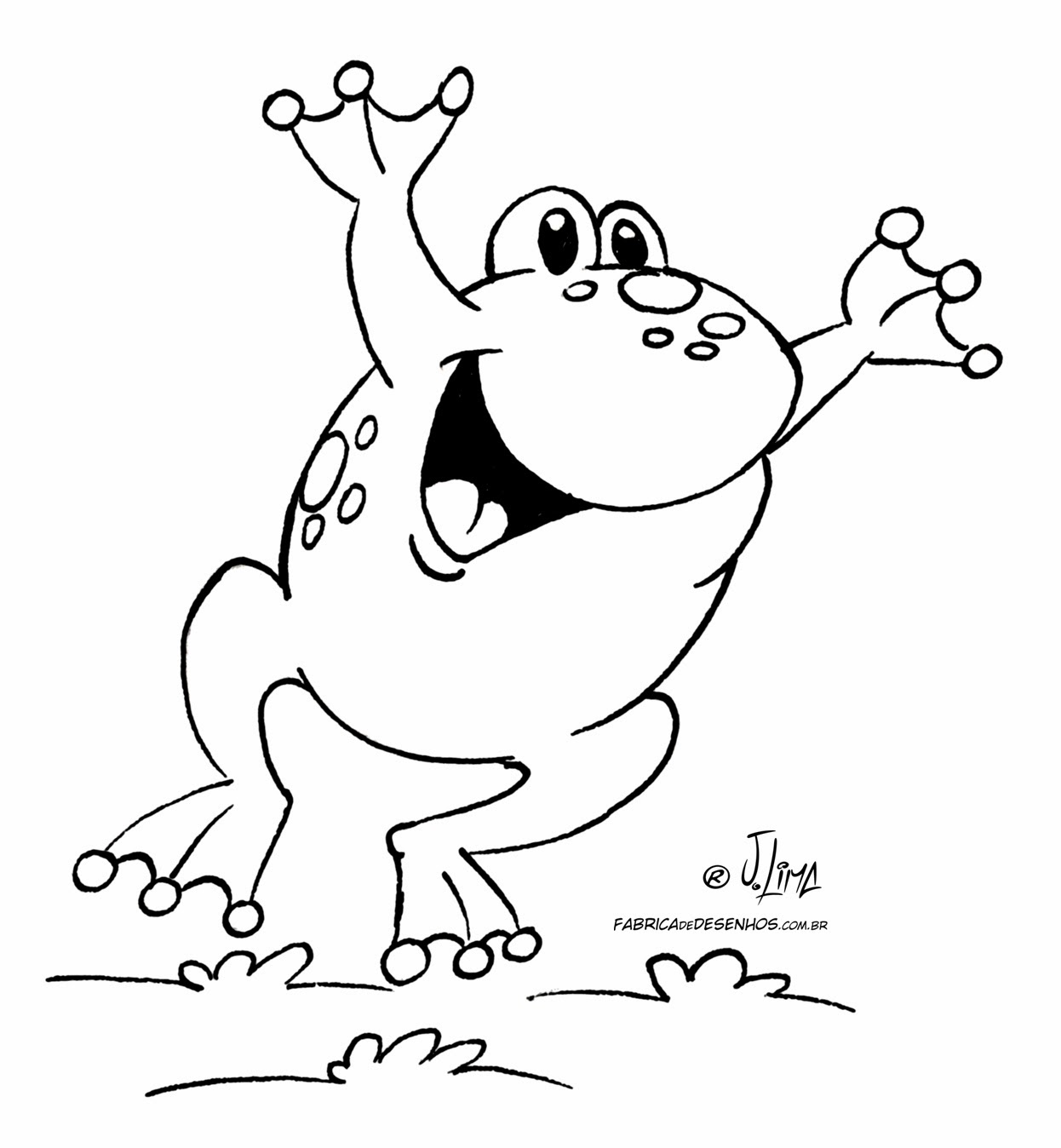 Sapo Pulando Para Colorir - Desenhos Para Colorir