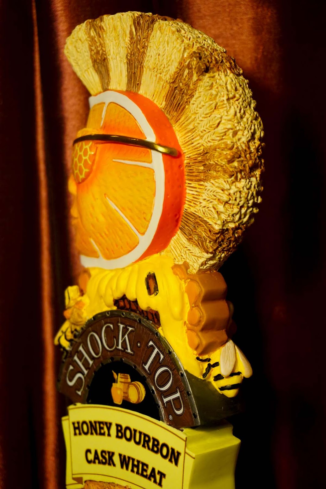 Tap Handle #604: Anheuser-Busch - Shock Top Honey Bourbon Cask Wheat