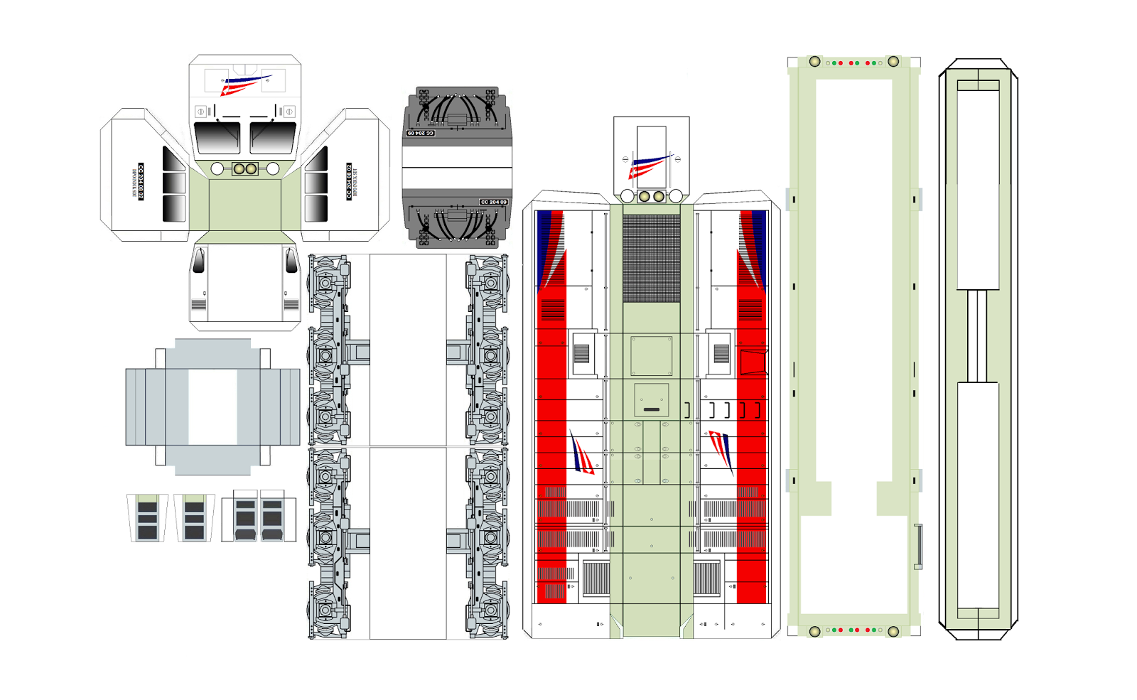 wafykeren's12: pola papercraft kereta api