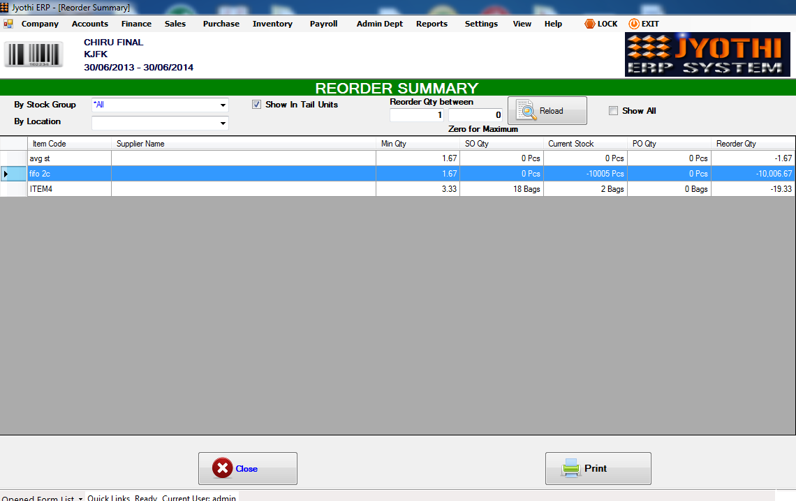 Jyothi ERP System in VB.NET Source Code: July 2013