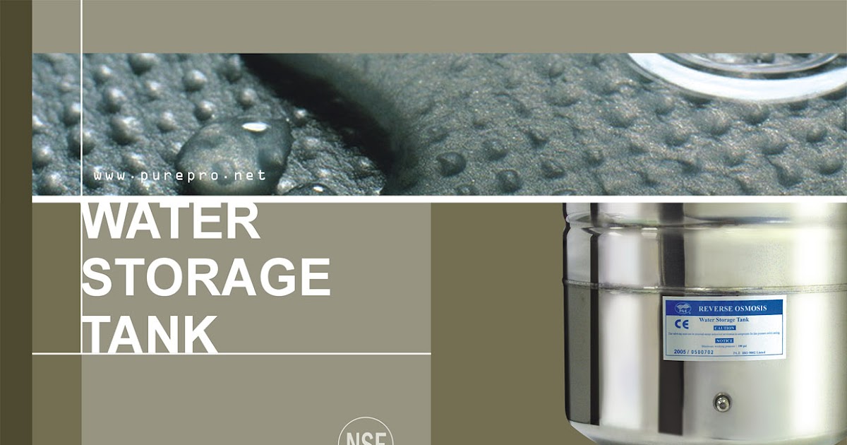 PurePro® RO Water Storage Tanks