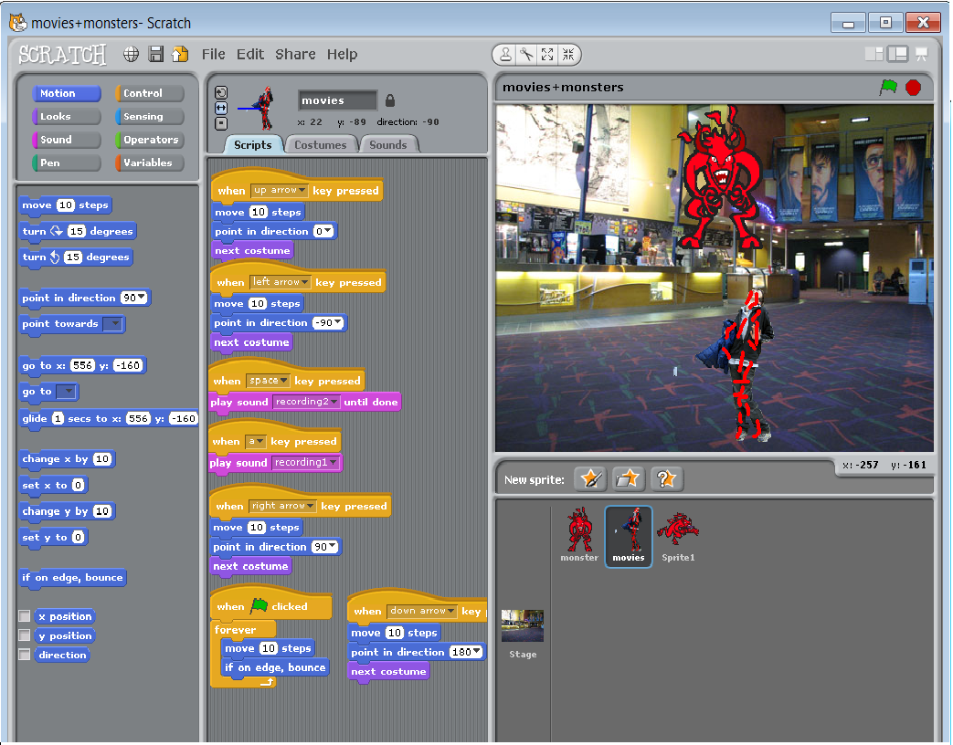 Highhill Homeschool: Scratch - Lesson 2 - Sensing and Events