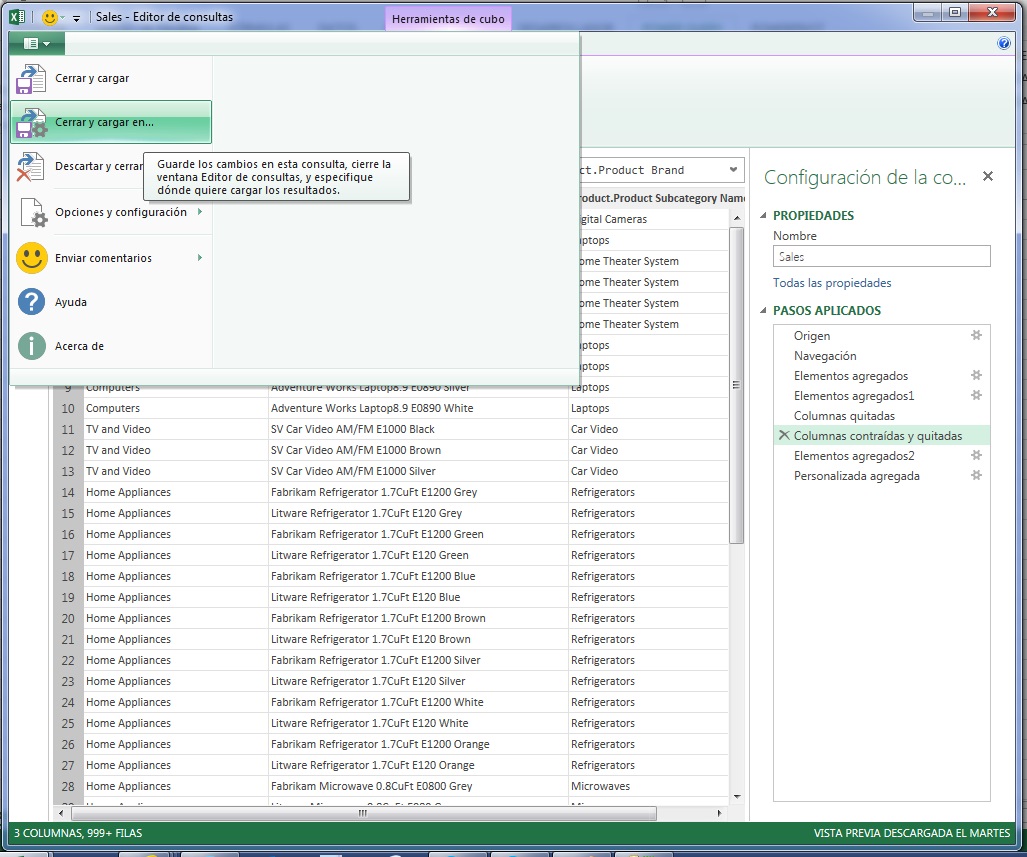 Microsoft Power Query para Excel: Obtener datos externos - Desde una ...