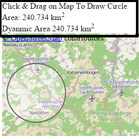 Creative - Collection: Display the Area of a circle while drawing that ...