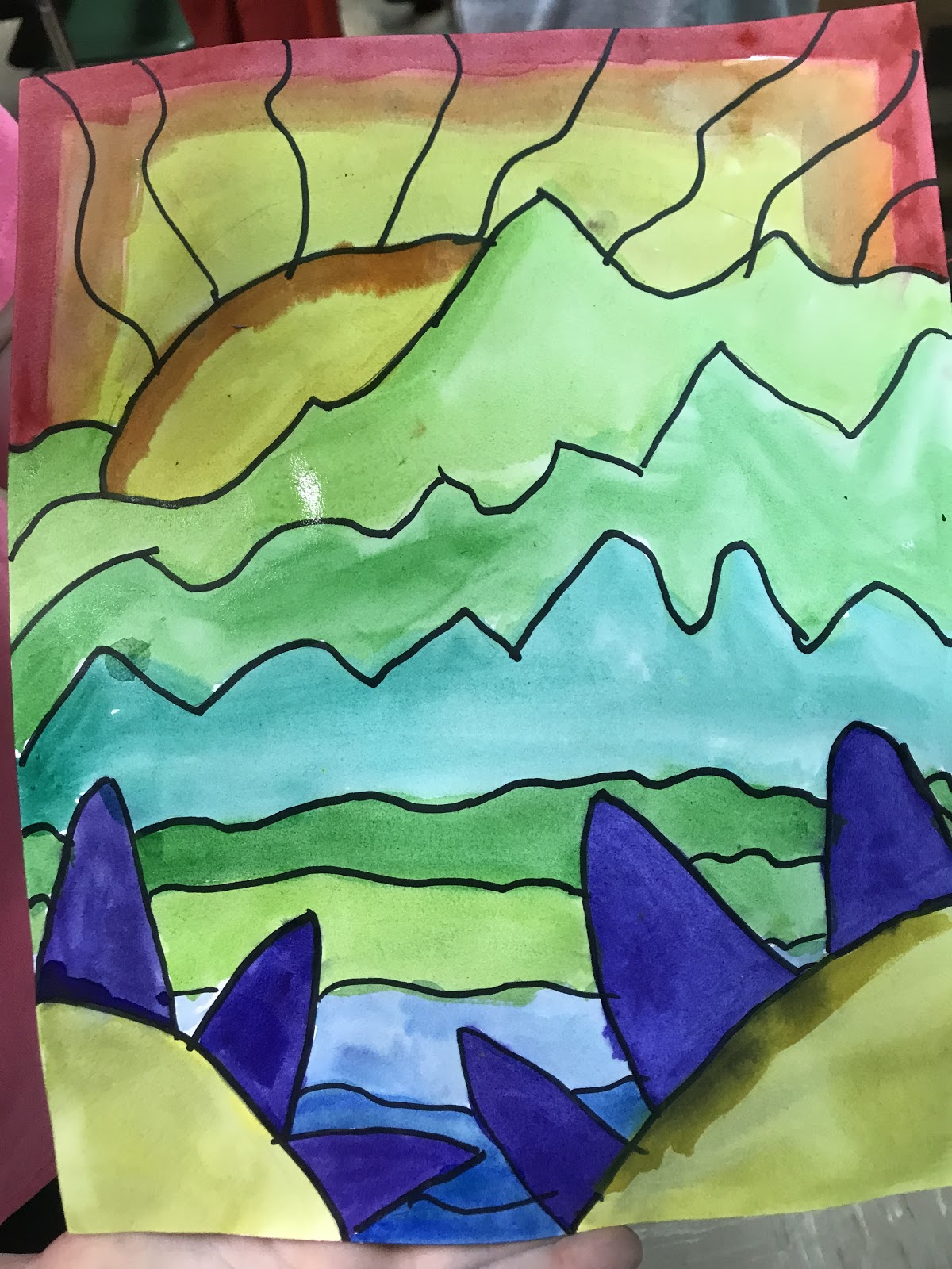 Elements of the Art Room: 4th grade Robin Mead Landscapes
