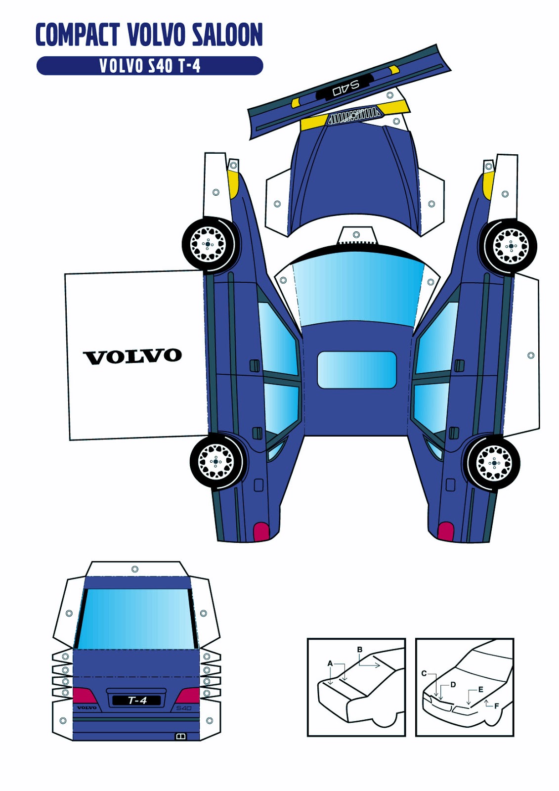 SP. Papel Modelismo: PaperCraft - Volvo S40 T4