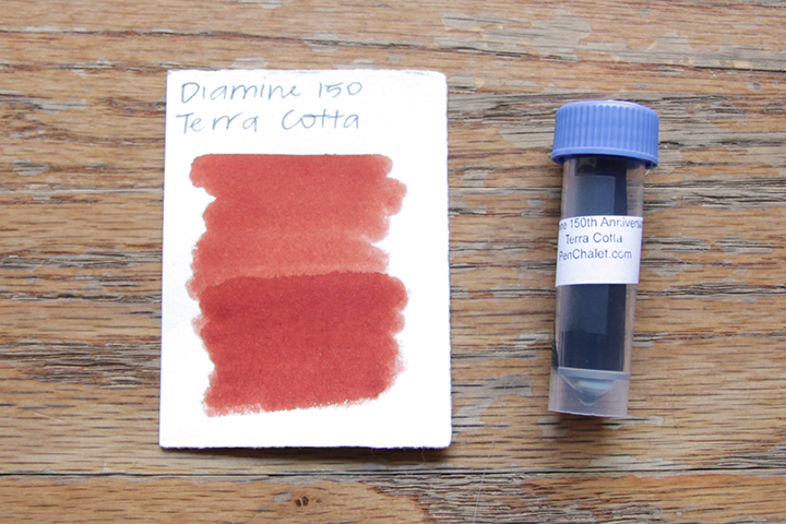 review: diamine 150th anniversary terracotta - ink between the teeth