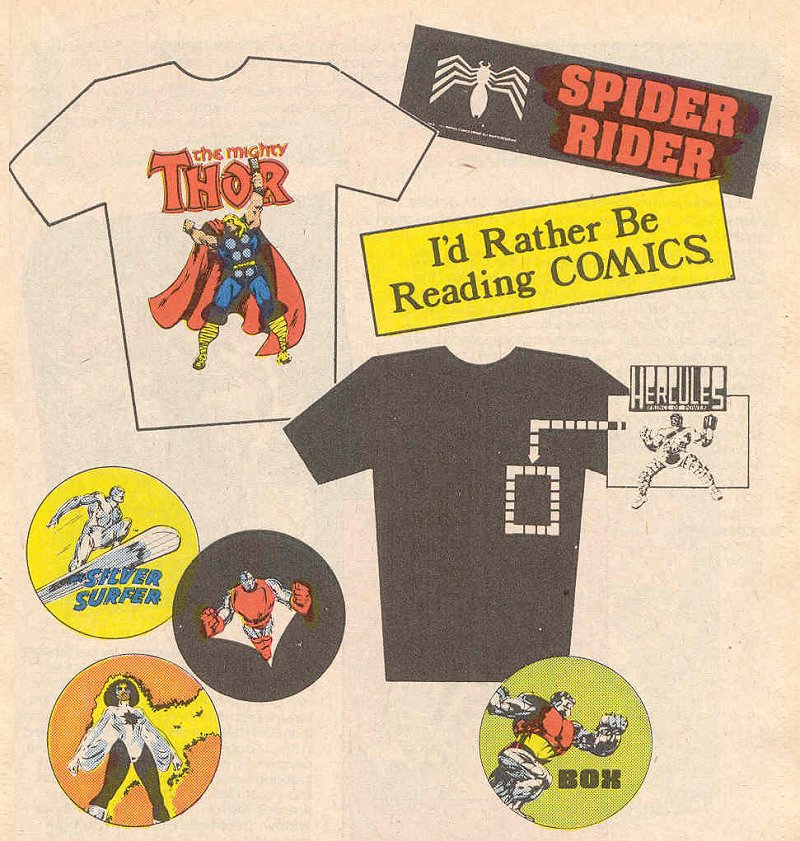 Marvel Comics of the 1980s: 1986 - Marvel merchandise
