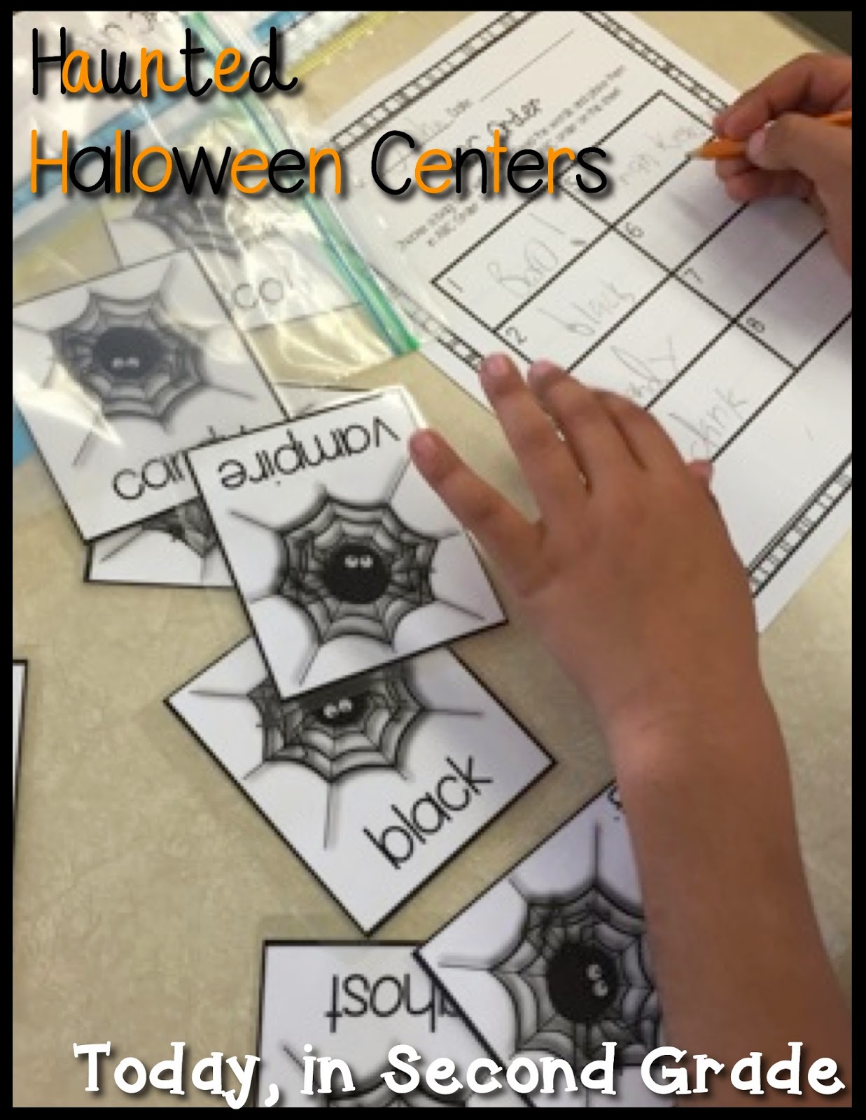 Haunted Halloween Literacy Centers - Today in Second Grade