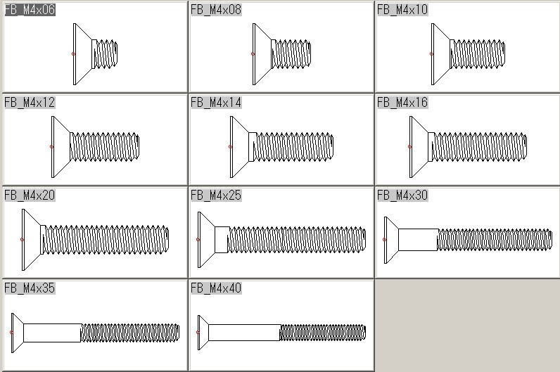 MISCELLANEOUS DATA STORAGE for CAD Drawings: [JWS] 皿ボルト M4