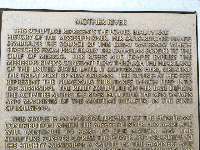 MARIETTE'S BACK TO BASICS: Mother River Statue in New Orleans, Louisiana