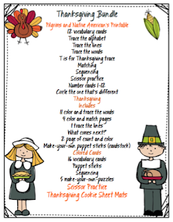 Thanksgiving Bundle - 90 pages ~ Preschool Printables