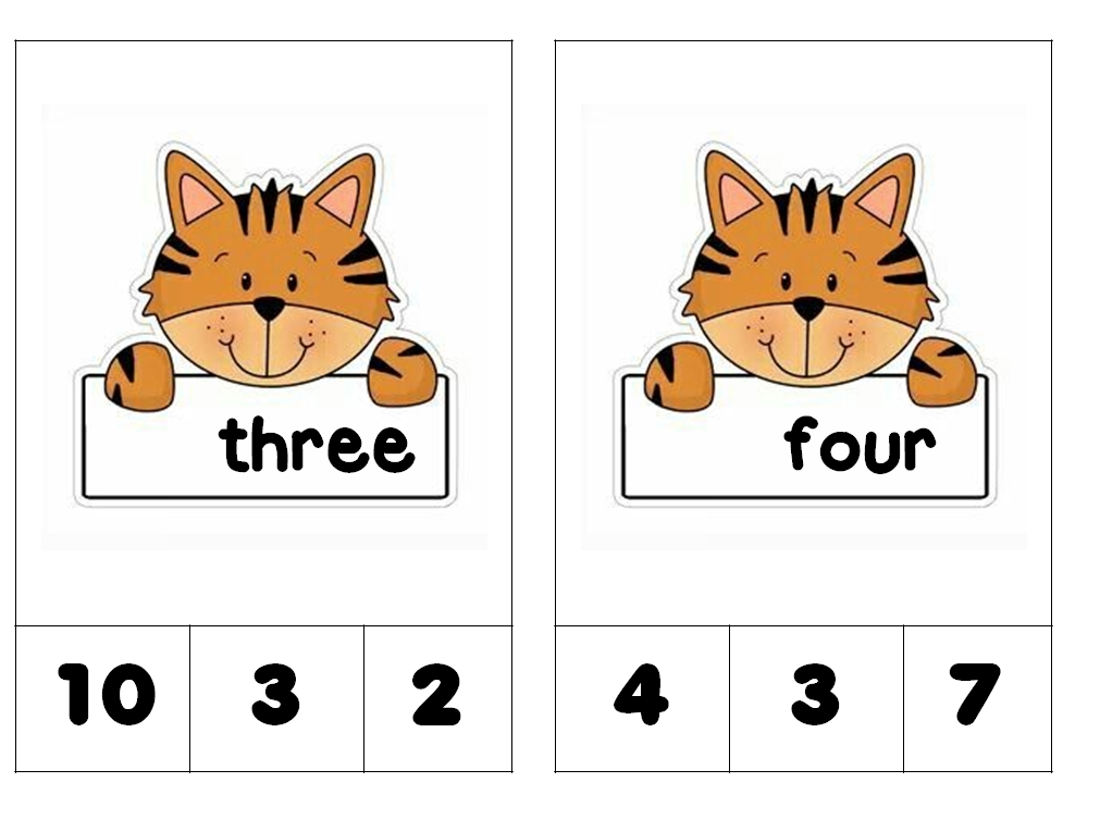 Bermulanya di sini...: spelling number clip cards