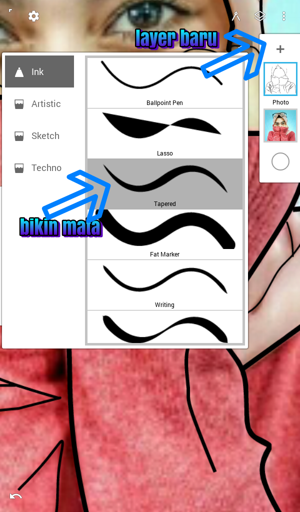 Cara Edit Foto Line Art Dengan Aplikasi Infinite Design Android