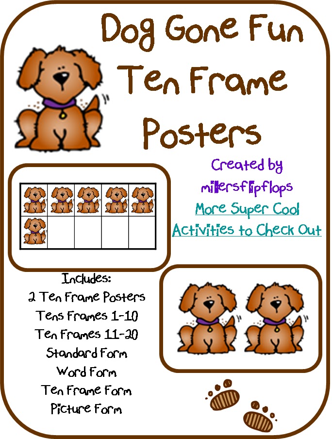 Miller's Flip Flops: Dog Gone Fun Ten Frame Posters