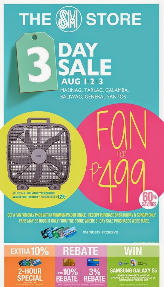 Manila Shopper: SM Malls & SM Stores' 3-day SALE: Aug 1-3 2014