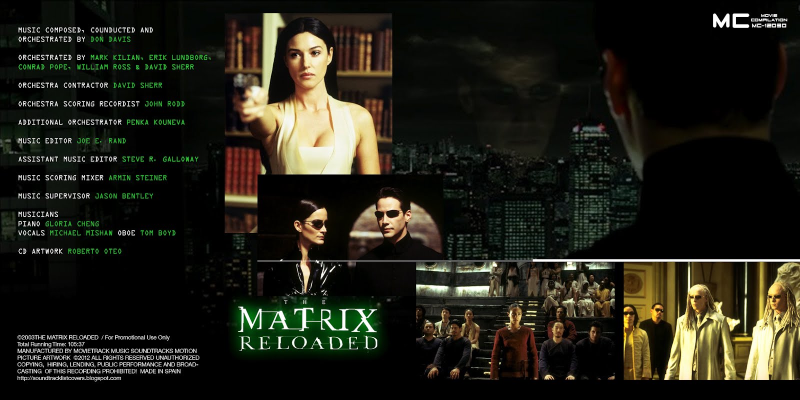 Soundtrack List Covers: The Matrix Reloaded Complete (Don Davis)