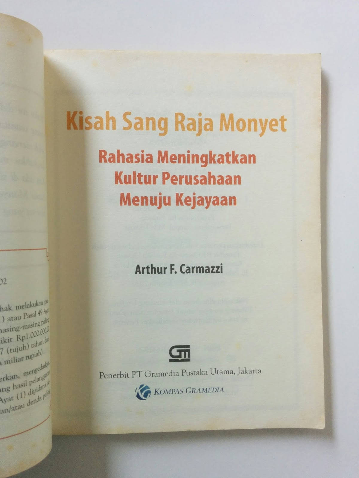 Kisah Sang Raja Monyet (Rahasia Meningkatkan Kultur Perusahaan Menuju ...