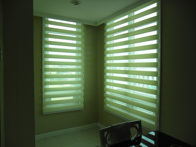Combination Blinds: Modern Kitchen Motif in Makati City, Philippines