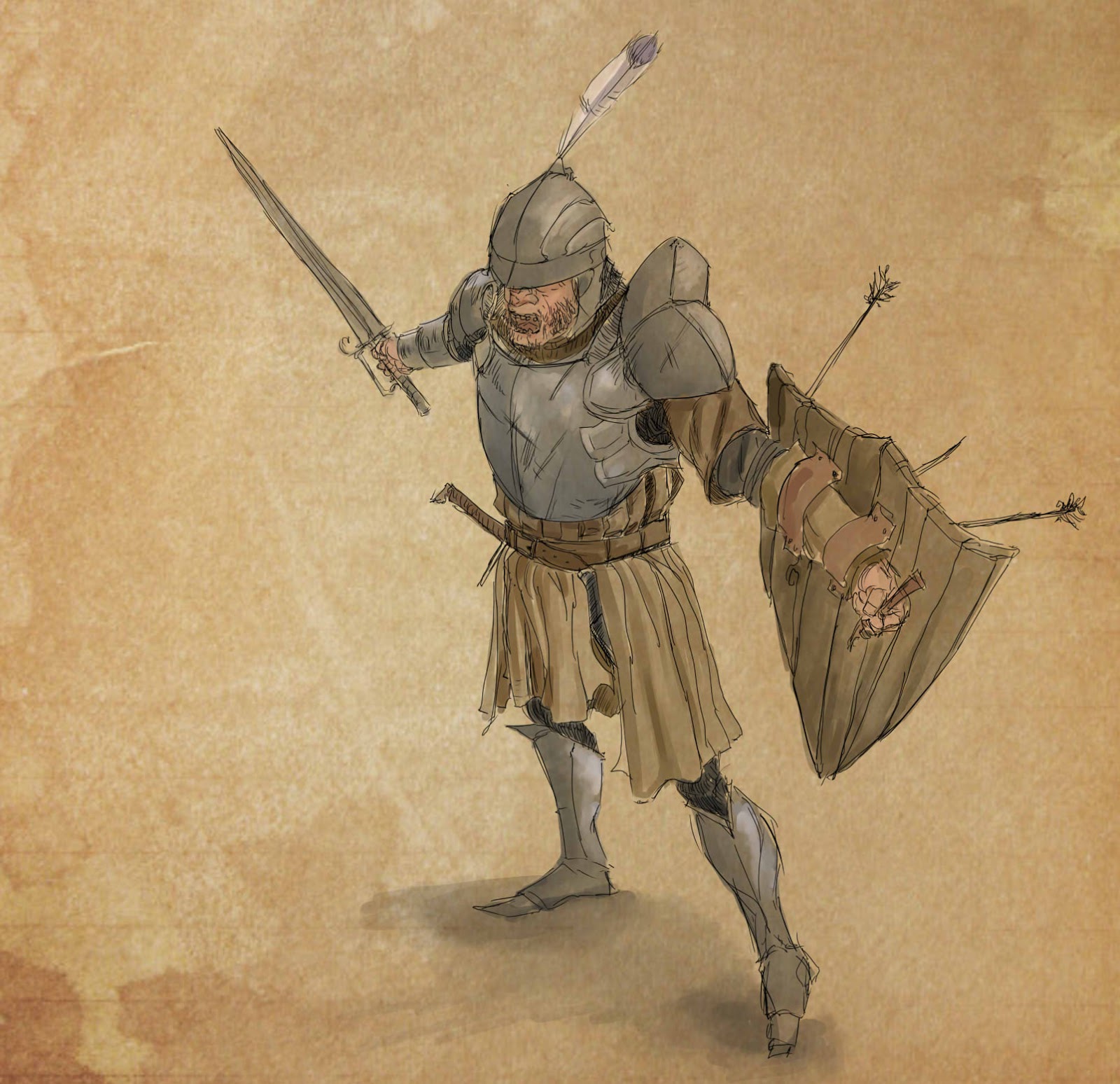 Warriors in art: Chivalry Knight by Joe Cripps