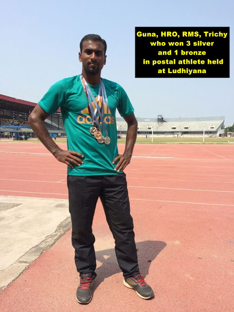 Shri. Guna, HRO, RMS Trichy under TN Circle had won 3 Silver medals and ...