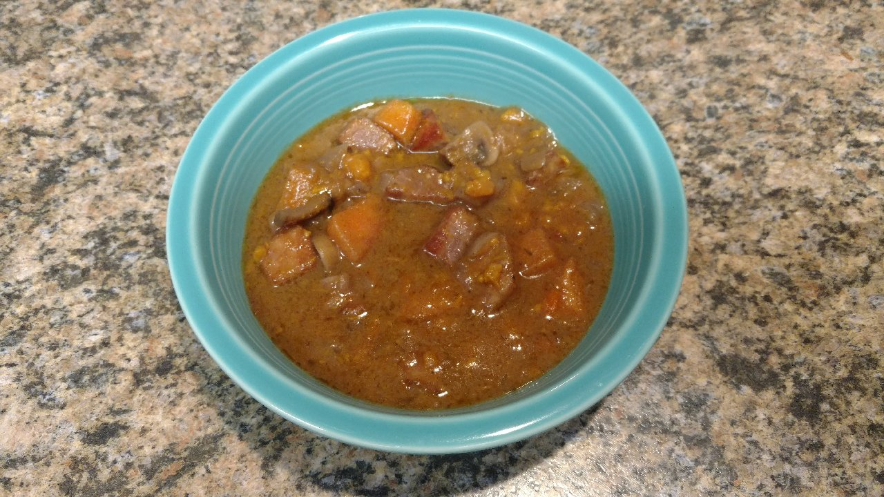 Persimmon pork stew shows off Fuyu's savory side