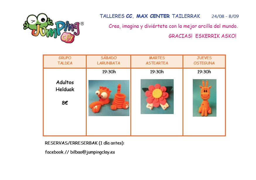 BilboPeques: Talleres de Jumping Clay