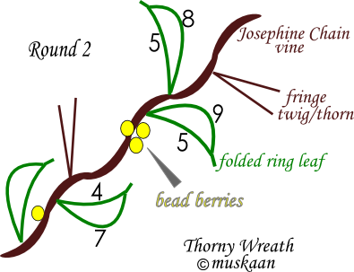 muskaan's T*I*P*S: Thorny Wreath pattern