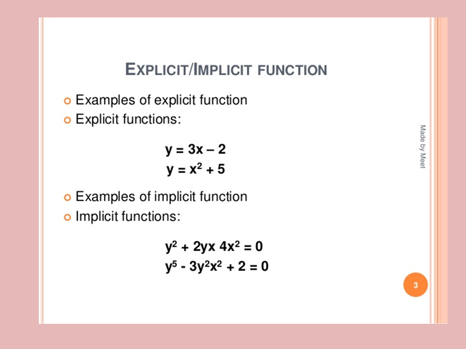 Math12: Further Differentiation