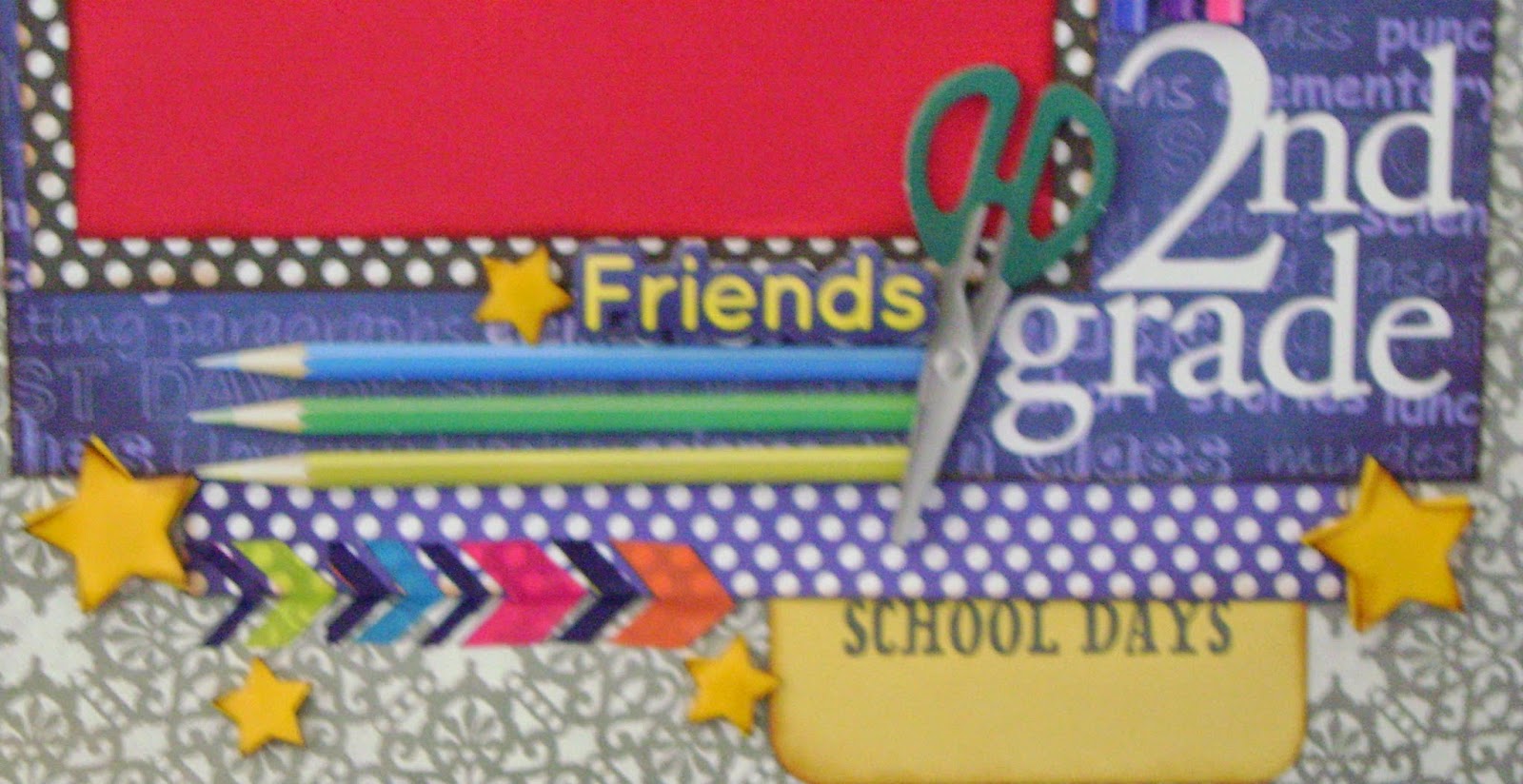 Second Grade Scrapbook Layout (Girl)
