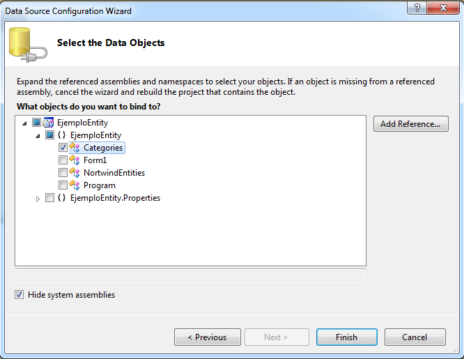 Ejemplo de Entity Framework con Windows Forms