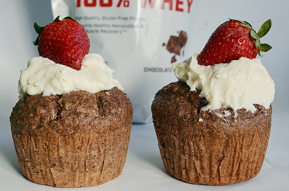 Cupcakes Fit de Chocolate y Banana