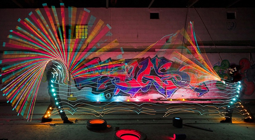 Fullcolor Lighting Digital Graffiti stack Letters | Digital Graffiti