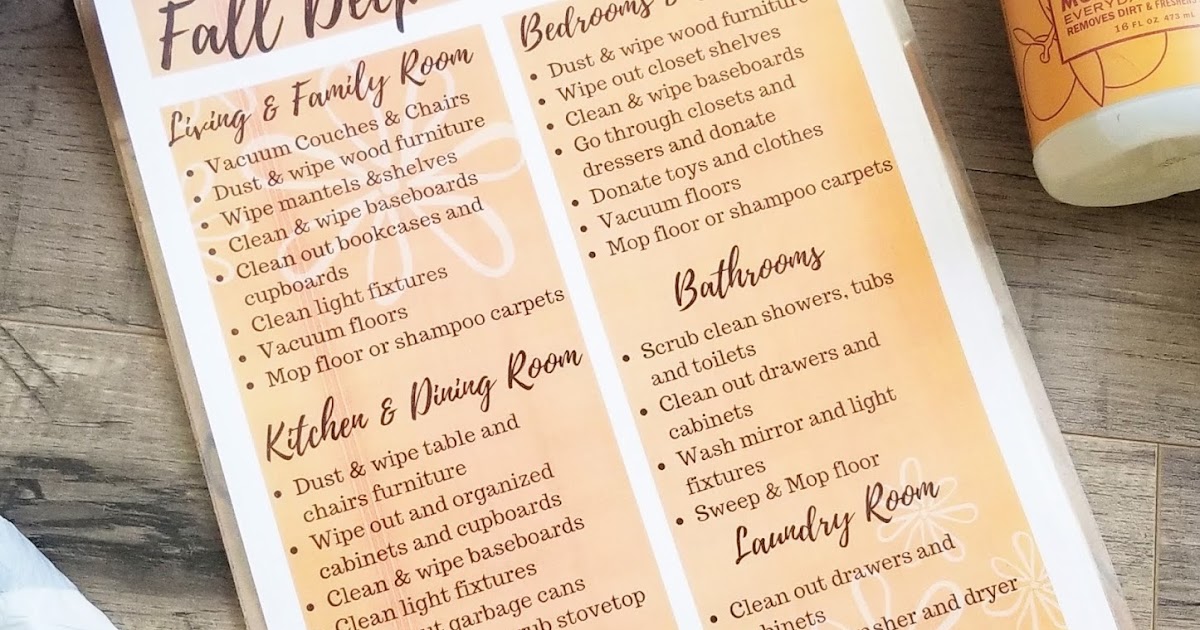 Quick and Easy Fall Deep Cleaning Checklist | Sew Simple Home