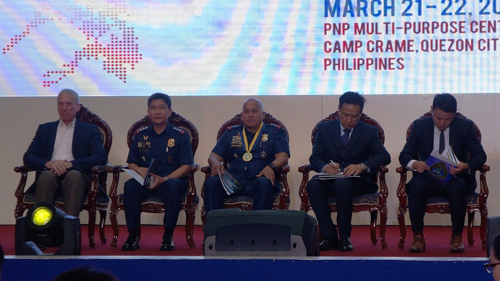PNP Chief Ronald "Bato" Dela Rosa at the National Summit on Cybercrime ...