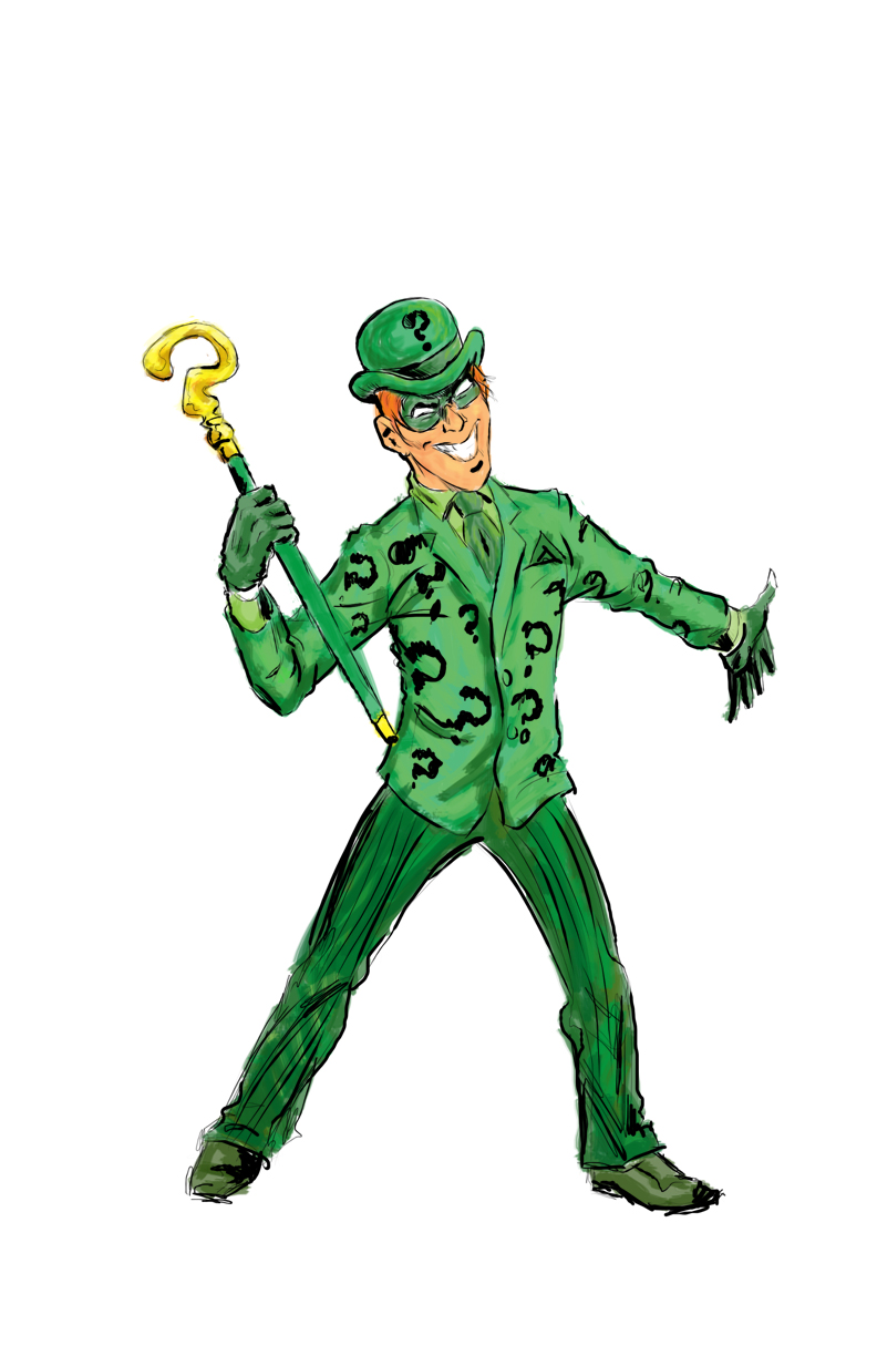 wonderealm graphics: Riddler sketch