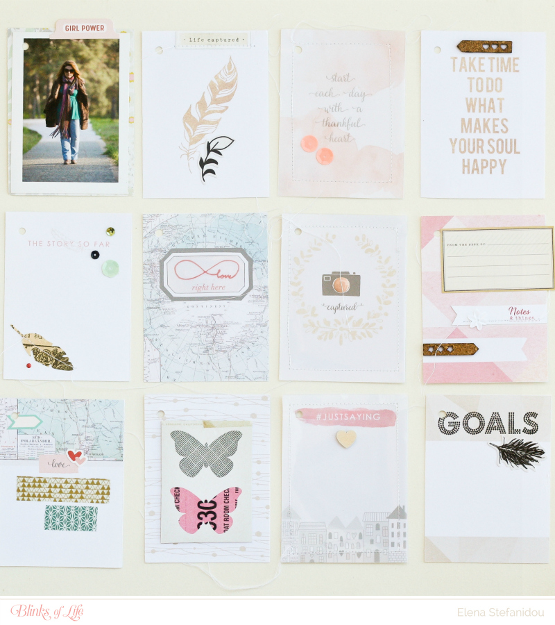 In between days: Life story cards and a mini notebook