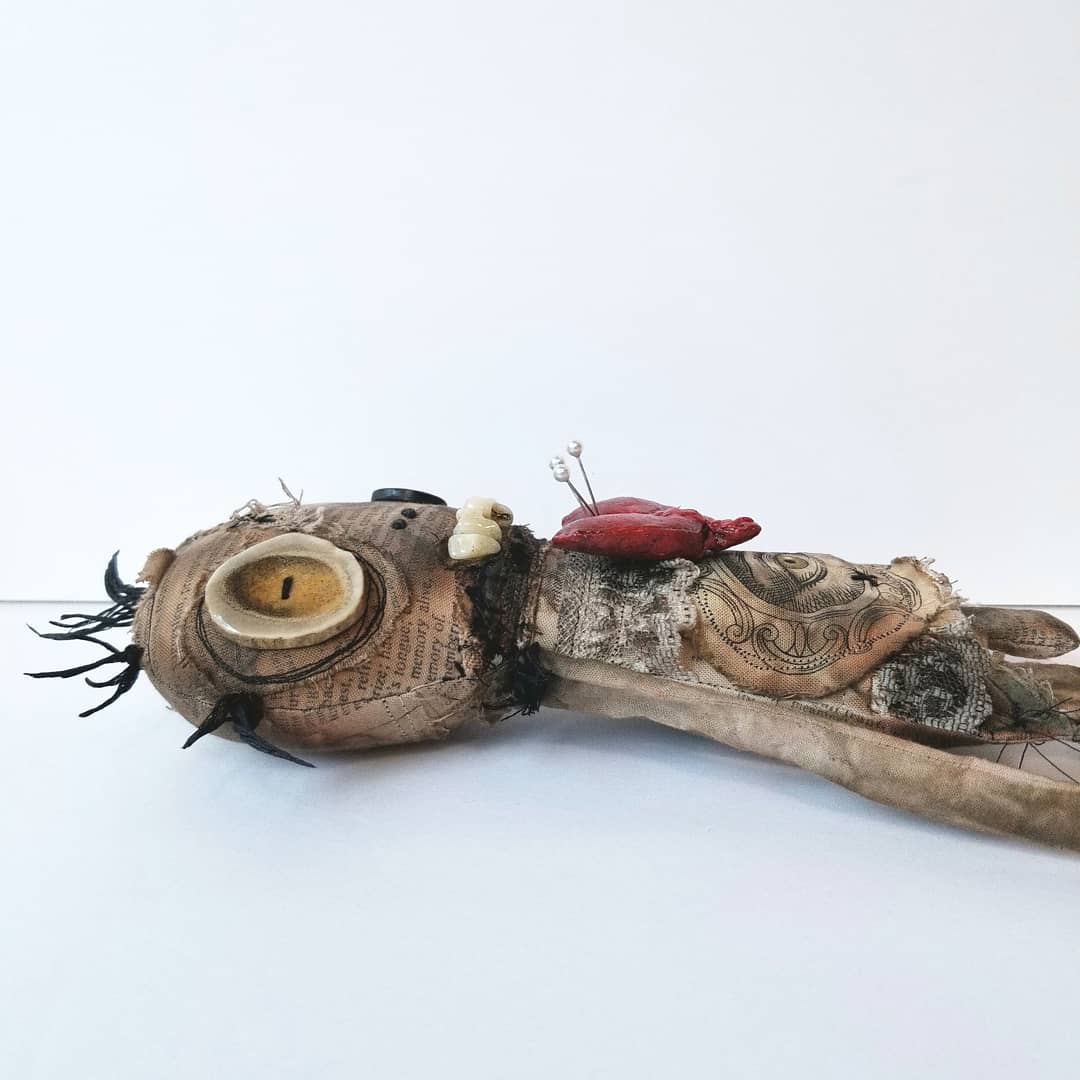Junker Jane Monster Art Dolls: Evil Eye Voodoo in my Bigcartel shop!