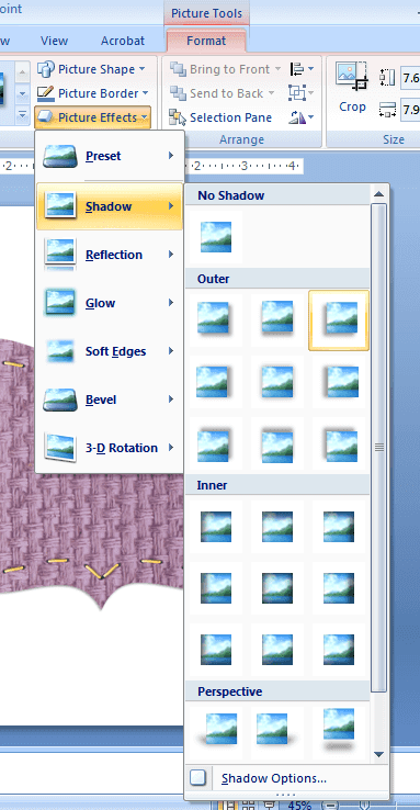 Sprouting in Second: Favorite Design Tips 'n Tricks: The Drop Shadow