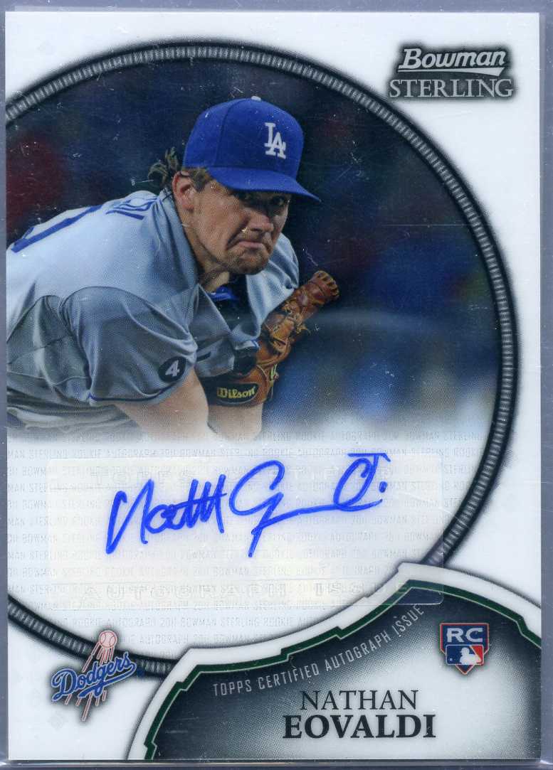 Dodgers Blue Heaven: Mailbag: Nate Eovaldi Bowman Sterling Autographed card