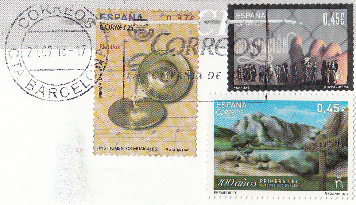 My postcard and stamp week: Spain: Barcelona