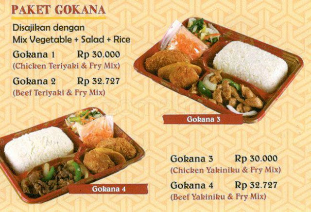 Harga Menu Gokana Ramen & Teppan Lengkap 2017