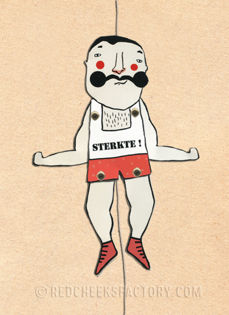 red cheeks factory: Muscle Man Paper Doll! (give away)