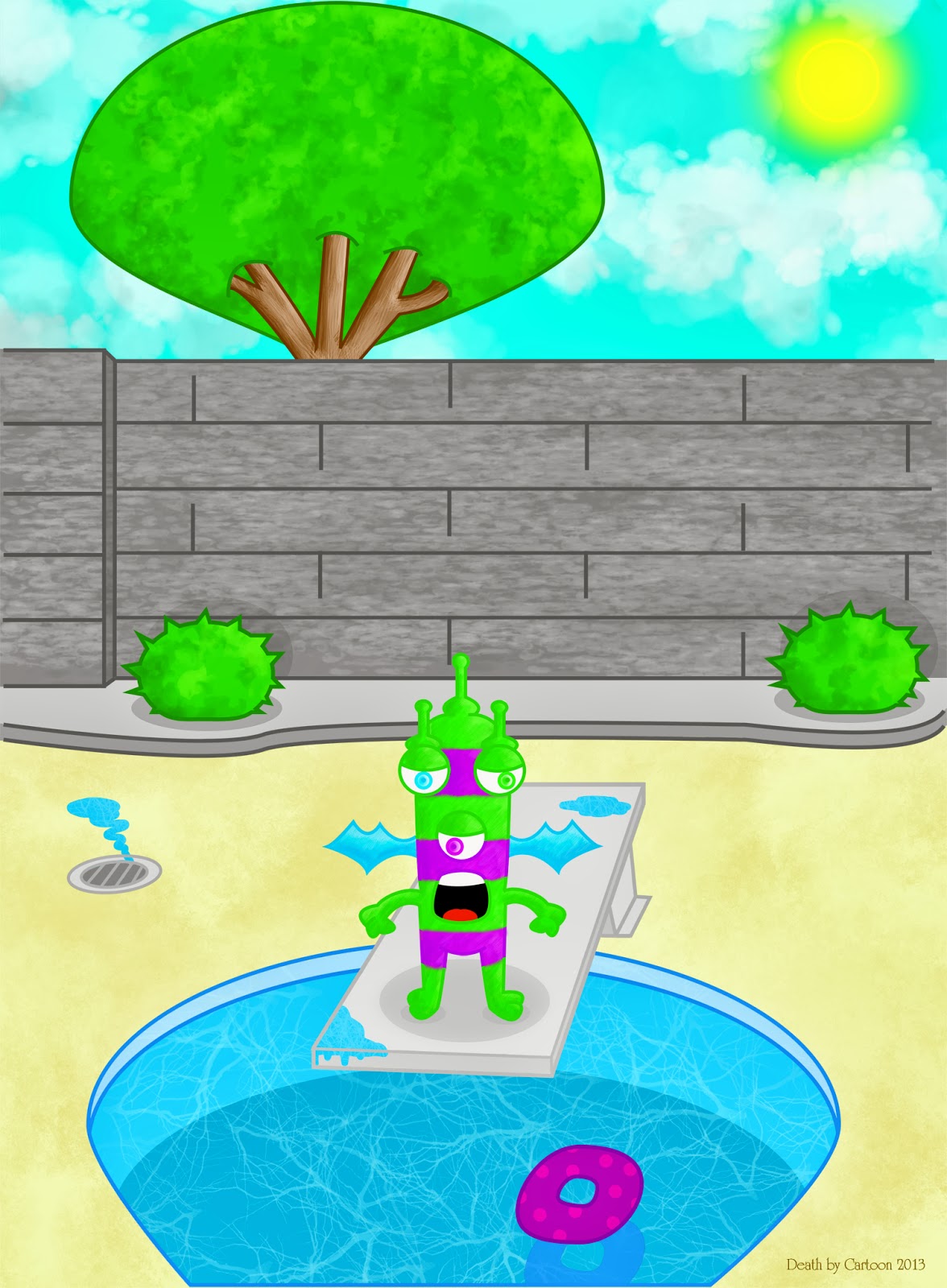 Death By Cartoon: Pool Monster NOW With More Furriness!