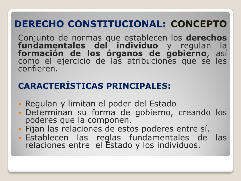 Mundo Jurídico: Concepto y caracteristicas del Derecho Constitucional