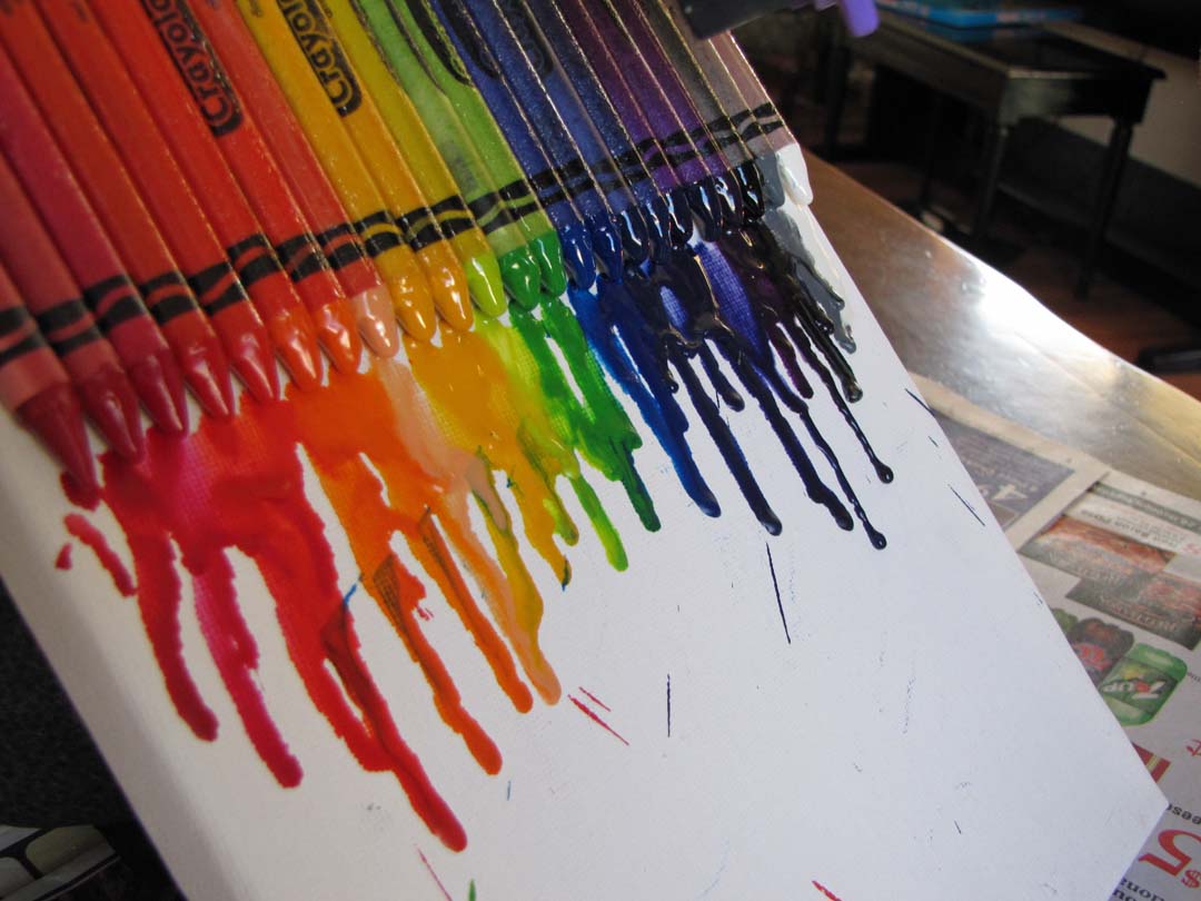 Little Bits of This: Dripping Crayon Art