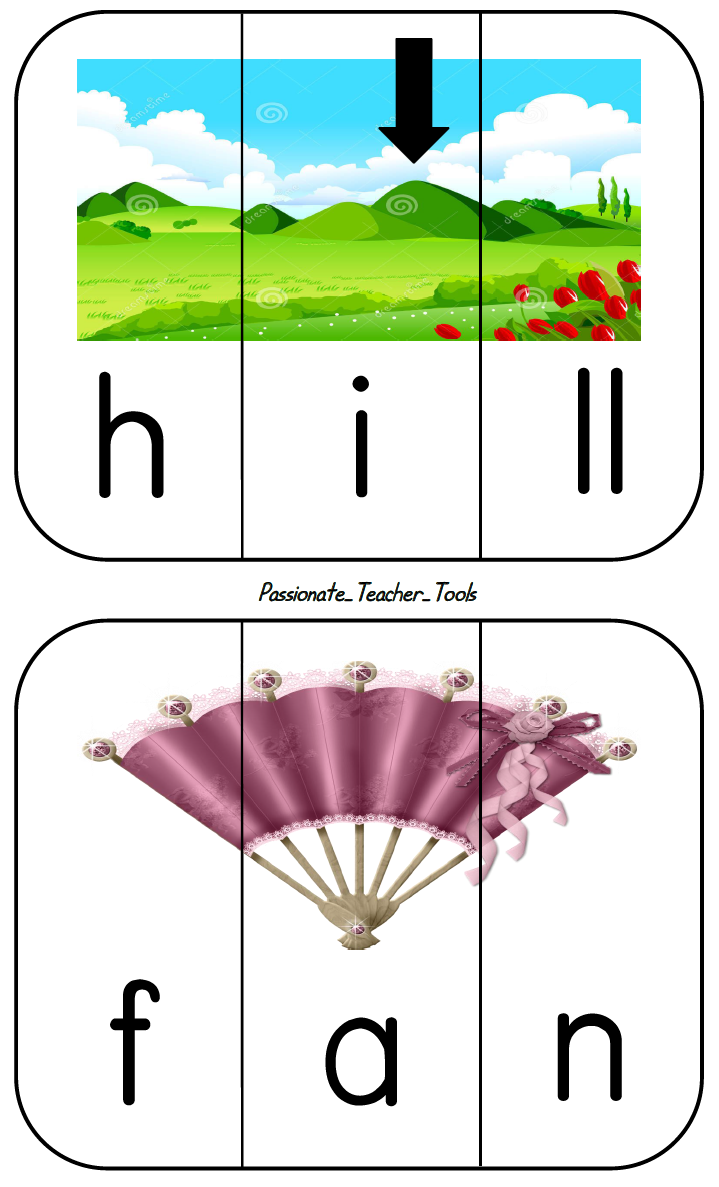 Passionate Teacher Tools: Phonics Picture Puzzles (75 pages)