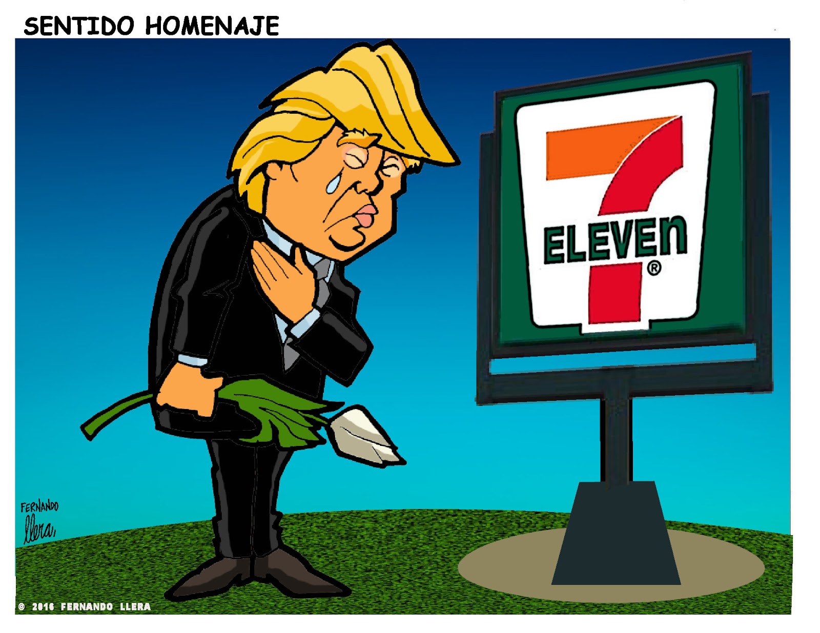 Fernando Llera Blog Cartoons: Donald Trump Invokes Memories of … 7-Eleven?