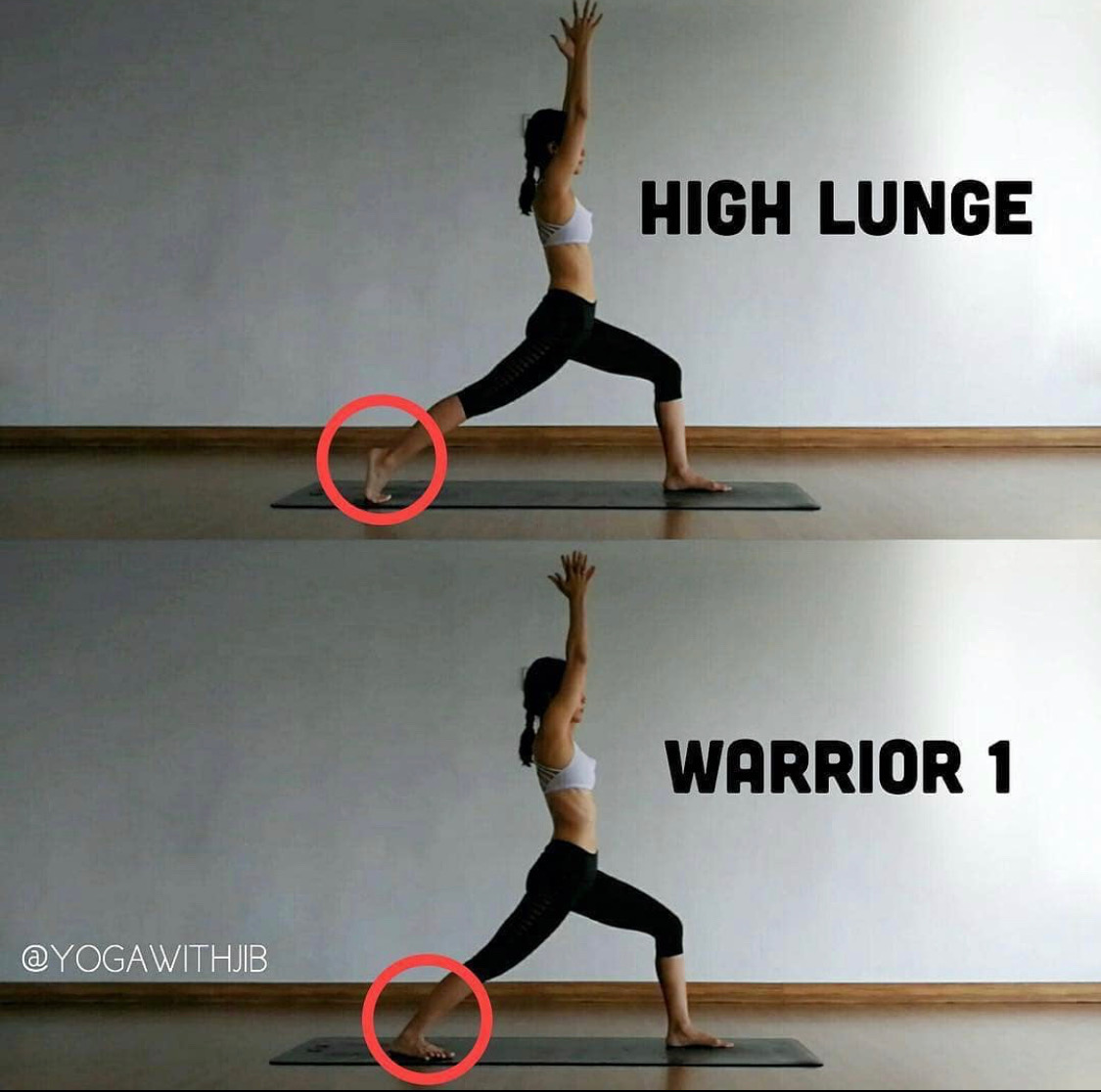 Difference between a High Lunge and Warrior I